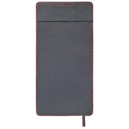Dyckhoff Handtuch &raquo;Mikrofaser Sporttuch Struktur&laquo; Mit &Uuml;berst&uuml;lpkapuze, Schnelltrocknend, Leicht, Rei&szlig;verschlusstasche grau Microfaser, Mikrofaser B/L: 