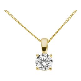 Firetti Damen Kettenanh&auml;nger &raquo;Schmuck Geschenk Gold 333 Halsschmuck Anh&auml;nger Solit&auml;r Lab Grown&laquo; mit Brillant 0,75 VS = sehr kleine Einschl&uuml;sse, 