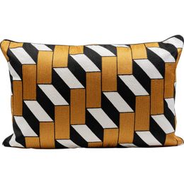 KARE Dekokissen &raquo;Scale, Kissenh&uuml;lle mit F&uuml;llung, 40x60 cm&laquo; st&uuml;tzt Kopf und Nacken angenehm und sorgt f&uuml;r erholsamen Schlaf gold Baumwolle, Polyester B/L: 