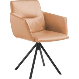 Musterring Polsterstuhl &raquo;JustB! SP500&laquo; () 1 Stk.mit Armlehne, wahlweise mit Drehfunktion, Stativgestell in schwarz beige 1 Stk., Longlife Xtra-Leder Z69, drehbar