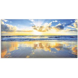 Artland Glasbild &raquo;Sonnenaufgang &uuml;ber dem Ozean&laquo; Himmel 1 Stk. tlg. in verschiedenen Gr&ouml;&szlig;en blau B/H/T: 60cm x 30cm, Glasbild Himmel, 1 Stk.