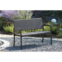 Garden Pleasure Gartenbank &raquo;Sanremo&laquo; braun Geflecht Rattan, Metall B/H/T: 118cm x 87cm x 60cm