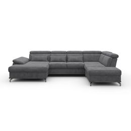Sit & More sit&more Wohnlandschaft &raquo;Cabrio U-Form, B: 359 cm, mit Sitztiefen-, Arm- & Kopfteilverstellung&laquo; 3 Nierenkissen, Federkern, optional Schlaffunktion und