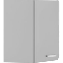 Optifit Eckh&auml;ngeschrank &raquo;Parma&laquo; Breite 60 x 60 cm grau Holzwerkstoff basaltgrau, B/H/T: 60cm x 70,4cm x 34,6cm, T&uuml;ren: 1 Stk., Komplettausf&uuml;hrung