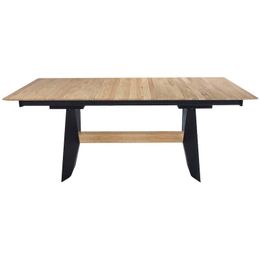 K+w Komfort & Wohnen K+W Komfort & Wohnen Esstisch &raquo;Wangentisch&laquo; Tisch fix, Gestell aus Metall mit Massivholzbalken, in 2 Breiten braun B/H/T: 180cm x 75cm x 90cm