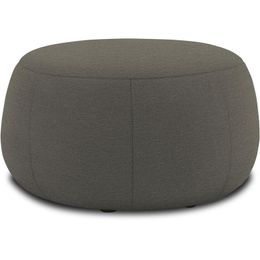 DOMO collection Hocker &raquo;800012 elegant und zeitlos, Solit&auml;r, bequem, B/T 75/75cm&laquo; Hocker rund gepolstert silber 100% Polyester B/H/T: 75cm x 42cm x 