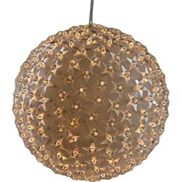 AM Design LED Dekolicht Warmwei&szlig; LED Kugel mit Sternen, Weihnachtsdeko aussen gold &Oslash; 45cm