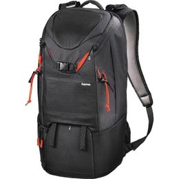 Hama Fotorucksack &raquo;Kamerarucksack f. 2DSLR Kameras Objektiv Zubeh&ouml;r Tablet Profitour 240&laquo; schwarz Nylon Weiche R&uuml;ckenpolster, gepolsterte Schulterriemen, 