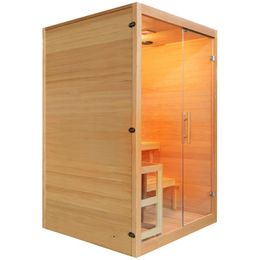 Sanotechnik Infrarotkabine &raquo;&raquo;Twincombi&laquo; Sauna+Infrarot&laquo; LxBxH: 130x120x200cm braun Saunaofen, integrierte Steuerung, 3,5 kW