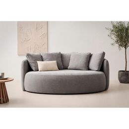 OTTO home 2,5-Sitzer &raquo;Kaarl, rundes Loungesofa, Sofa mit Kissen, perfekt gepolstert&laquo; Webstoff, in f&uuml;nf Farben, zeitloses Design, inkl. 5 R&uuml;ckenkissen 