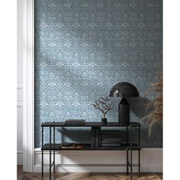 marburg Vliestapete &raquo;Baroque Beauty&laquo; ornamental moderne Vliestapete f&uuml;r Wohnzimmer Schlafzimmer K&uuml;che blau Vlies B/L: 0,53m x 10,05m, Rollen: 1