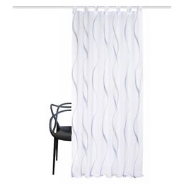 Home Wohnideen Vorhang &raquo;SCHLAUFENSCHAL&laquo; Schlaufen 1 Stk. tlg. Schlaufenschal bedruckt blau Voile, Polyester 245cm, Schlaufen, 140cm