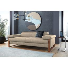 W.Schillig 2-Sitzer &raquo;finn wahlw. mit Sitztiefenverstellung & Kopfst&uuml;tzenverstellung, bequem&laquo; German Design Award 2016, Fu&szlig;gestell Nussbaum natur, 