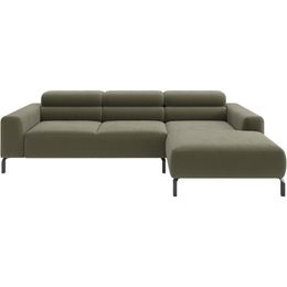 Home Affaire Ecksofa &raquo;Ecksofa, L-Form, incl. Kopfteilverstellung, Breite 258 cm&laquo; wahlweise elektrische Sitztiefenverstellung gr&uuml;n 95% Polyester, 5% 