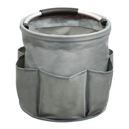 Kesper Aufbewahrungskorb &raquo;Universal Reinigungs-Caddy&laquo; 1 gro&szlig;es Fach und 6 Au&szlig;entaschen, mit Tragegriff grau Edelstahl, Polyester 1 Stk., B/H/T: 28cm x