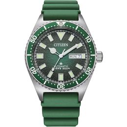 Citizen Herren Automatikuhr &raquo;Promaster Mechanical Diver&laquo; Armbanduhr, Herrenuhr, Damenuhr, Taucheruhr, bis 20 bar wasserdicht gr&uuml;n Einheitsgr&ouml;&szlig;e