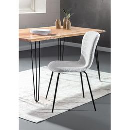 GUTMANN FACTORY Stuhl (Set) 2 Stk. beige Polyester B/H/T: 47cm x 87cm x 54cm, 2 Stk., Polyester uni