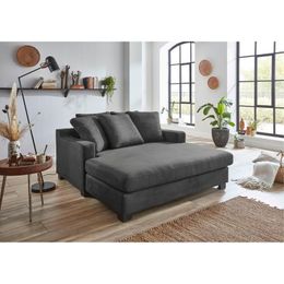ATLANTIC HOME COLLECTION OTTO home Big-Sofa &raquo;Nobel&laquo; Megasessel, Loveseat, inkl. 5 R&uuml;ckenkissen, frei im Raum stellbar grau B/H/T: 158cm x 89cm x 173cm, Luxus-Microfaser 