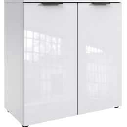 wimex Kommode &raquo;level36 D by fresh to go&laquo; 2-t&uuml;rig mit soft-close Funktion, lackierte Front, schwarze Griffe wei&szlig; Holzwerkstoff B/H/T: 81cm x 92cm x 41cm, 2 