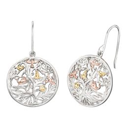 Engelsrufer Damen Paar Ohrhaken &raquo;Indian summer OHRH&Auml;NGER LEBENSBAUM&laquo; rosa 21mm, Silber 925 (Sterlingsilber)