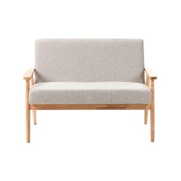 Beliani 2-Sitzer Sofa ESRUM in Grau/Braun - (W) 111 x (H) 79 x (L) 72 cm | Gr.: onesize