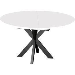M&auml;usbacher Esstisch Runder Esstisch, Metallgestell in Stern-Form, ausziehbar B/H/T: 130cm x 76cm x 130cm