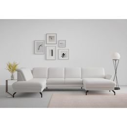 Sit & More sit&more Wohnlandschaft &raquo;Fashion U-Form&laquo; wahlweise mit Kopfteilverstellung, Vorziehsitz, motorisch, Metallf&uuml;&szlig;e silber B/H/T: 338cm x 84cm x 207cm, 