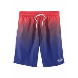 Buffalo Badeshorts in rot-blau-bedruckt | Gr.: S