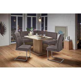 OTTO home Eckbank &raquo;Rab&laquo; in 2 Breiten (180 oder 200 cm), Bezug in verschiedenen Qualit&auml;ten braun Polyester B/H/T: 180cm x 88cm x 140cm, Microfaser, 