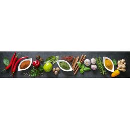 Express K&uuml;chen K&uuml;chenr&uuml;ckwand &raquo;Gew&uuml;rze&laquo; bunt B/H: 280cm x 55,9cm K&uuml;chenr&uuml;ckwand