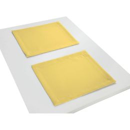 Adam Platzset &raquo;Uni Collection Light&laquo; gelb Obermaterial: 100% Baumwolle B/L: 30cm x 40cm, 2 Stk., Bio-Baumwolle, eckig