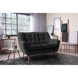 exxpo - sofa fashion 2-Sitzer &raquo;Scandi, bequem, aufwendige R&uuml;ckenpolsterung f&uuml;r mehr Sitzkomfort&laquo; akuelle Farben in hochwertige Bezugsqualit&auml;ten, 