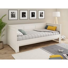 OTTO home Funktionsbett &raquo;" ERIK " Daybed, G&auml;stebett, Kinderbett, Massivholz (Kiefer)&laquo; stilvolle Kassetten - Fr&auml;sung, 90x200cm ausziehbar auf 180x200cm