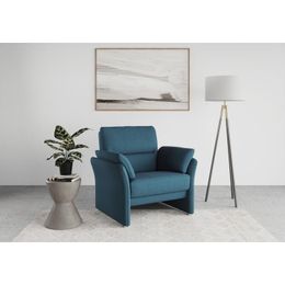 DOMO collection Sessel &raquo;Pina elegant und zeitloser Clubsessel, bequemer Cocktailsessel&laquo; Hoher Sitzkomfort, Microfaser hochflorig, petrol blau 