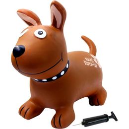 Jamara H&uuml;pftier &raquo;Hund, braun&laquo; inkl. Luftpumpe braun Kunststoff Einheitsgr&ouml;&szlig;e