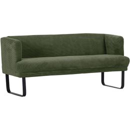 GUTMANN FACTORY K&uuml;chensofa Breite 190 cm, Metallf&uuml;&szlig;e gr&uuml;n 88% POLYESTER 12% NYLON B/H/T: 190cm x 83cm x 70cm, Cord