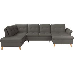 Sit & More sit&more Wohnlandschaft &raquo;G&ouml;teborg&laquo; inkl. Sitztiefenverstellung, wahlweise mit Bettfunktion & Bettkasten braun B/H/T: 327cm x 90cm x 226cm, NaturLEDER 
