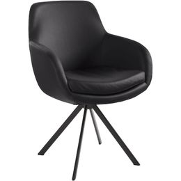Musterring Esszimmerstuhl &raquo;Tavia&laquo; (Set) 2 Stk.Stativgestell Eisen schwarz, Drehfunktion optional, diverse Farben schwarz B/H/T: 62cm x 86cm x 66cm, 2 Stk., 