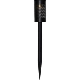 Parforce Traditional Hunting LED Solarleuchte &raquo;Solar-Wegleuchte Blace&laquo; LED-Board 1 Stk. Warmwei&szlig; dekoratives Lochmuster, 46cm H&ouml;he, aus Metall schwarz 1, &Oslash; 8,5cm H: 46cm, 1 Stk.