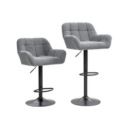 HOMCOM Barhocker in Grau 57,5L x 52,5B x 114H cm | Gr.: onesize