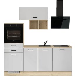 IMPULS K&Uuml;CHEN K&uuml;chenzeile &raquo;M&uuml;nchen, Ausrichtung w&auml;hlbar, Schubk&auml;sten mit Soft-Close&laquo; Set, in verschiedenen Farben erh&auml;ltlich, Breite 210 cm wei&szlig; B/H/T