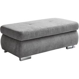 Die PlanBar Hocker &raquo;MP-IN16037&laquo; mit Stauraum grau 90% PES 10% PA B/H/T: 129cm x 47cm x 64cm, Chenille