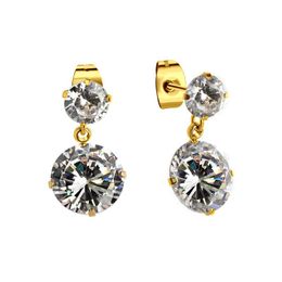 Firetti Damen Paar Ohrstecker &raquo;Schmuck Geschenk Ohrschmuck glitzernd&laquo; mit Zirkonia (synth.) gold Edelstahl