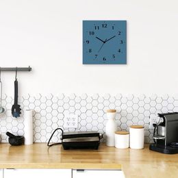Artland Wanduhr &raquo;Uni Trendfarben&laquo; wahlweise mit Quarz- oder Funkuhrwerk, lautlos ohne Tickger&auml;usche blau B/H/T: 30cm x 30cm x 0,3cm, Quarzuhr, 12 Ziffern