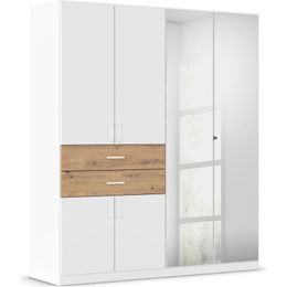 Rauch Dreht&uuml;renschrank &raquo;Maika&laquo; mit Spiegel, 2 Schubladen, in verschiedenen Breiten, H&ouml;hen und Farben wei&szlig; Holzwerkstoff B/H/T: 181cm x 210cm x 54cm