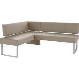 OTTO home Eckbank &raquo;Rab&laquo; in 2 Breiten (180 oder 200 cm), Bezug in verschiedenen Qualit&auml;ten grau Polyester B/H/T: 200cm x 88cm x 160cm, Kunstleder, 