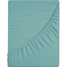 CASATEX Spannbettlaken &raquo;Jersey-Elasthan&laquo; mit Elasthan blau Jersey, Obermaterial: 96% Baumwolle, 4% Elasthan 1 Stk., Jersey, 140-160x200-220 25cm