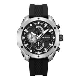 Police Herren Chronograph &raquo;Wyvern&laquo; Quarzuhr, Armbanduhr, Herrenuhr, Silikonarmband, analog, Stoppfunktion Einheitsgr&ouml;&szlig;e