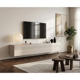 OTTO home Lowboard &raquo;SPIAGGIA, 3-teiliges Set, Breite 225cm, stehend & h&auml;ngend montierbar&laquo; TV-M&ouml;bel, TV-Schrank, TV-Lowboard, Mediaboard beige 