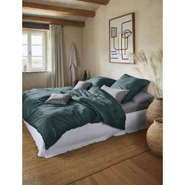 Irisette Bettw&auml;sche &raquo;Premium Satin Bettw&auml;sche Paris&laquo; 2 Hochwertige Premium Bettw&auml;sche gr&uuml;n Mako-Satin, Obermaterial: 100% Baumwolle B/L: 140cm x 200cm, 1 Stk.,